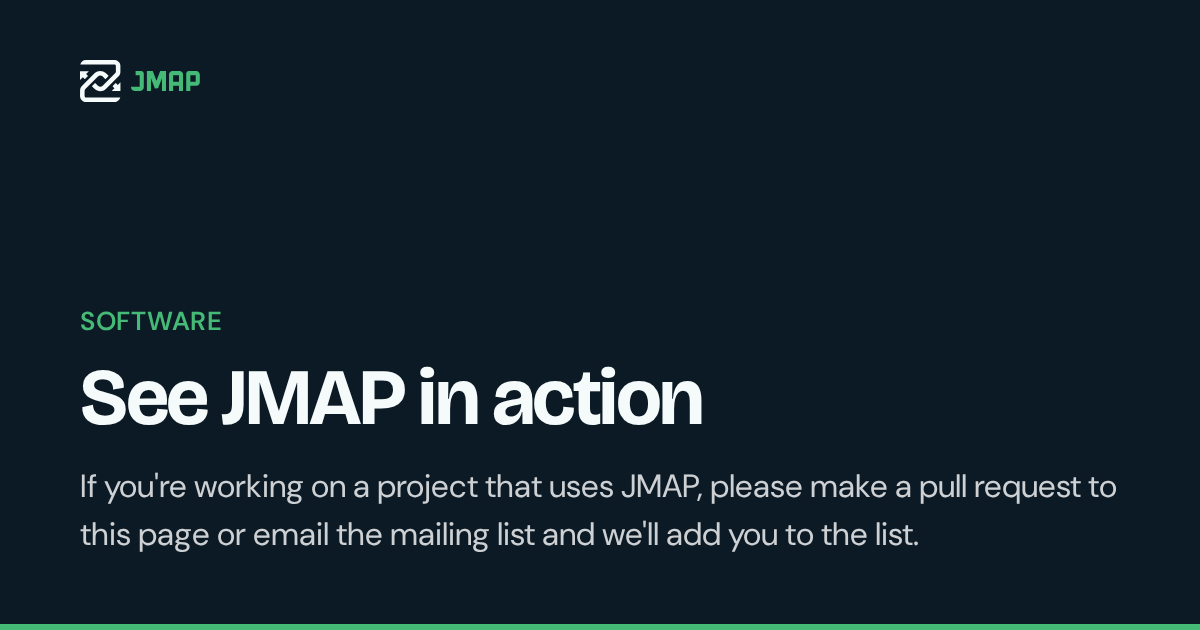 JMAP Software Implementations